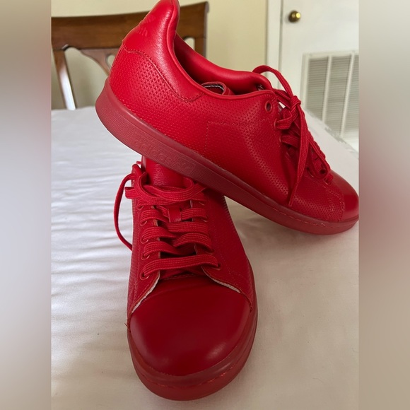 adidas | Shoes | Adidas Mens Bold Red Sneakers | Poshmark